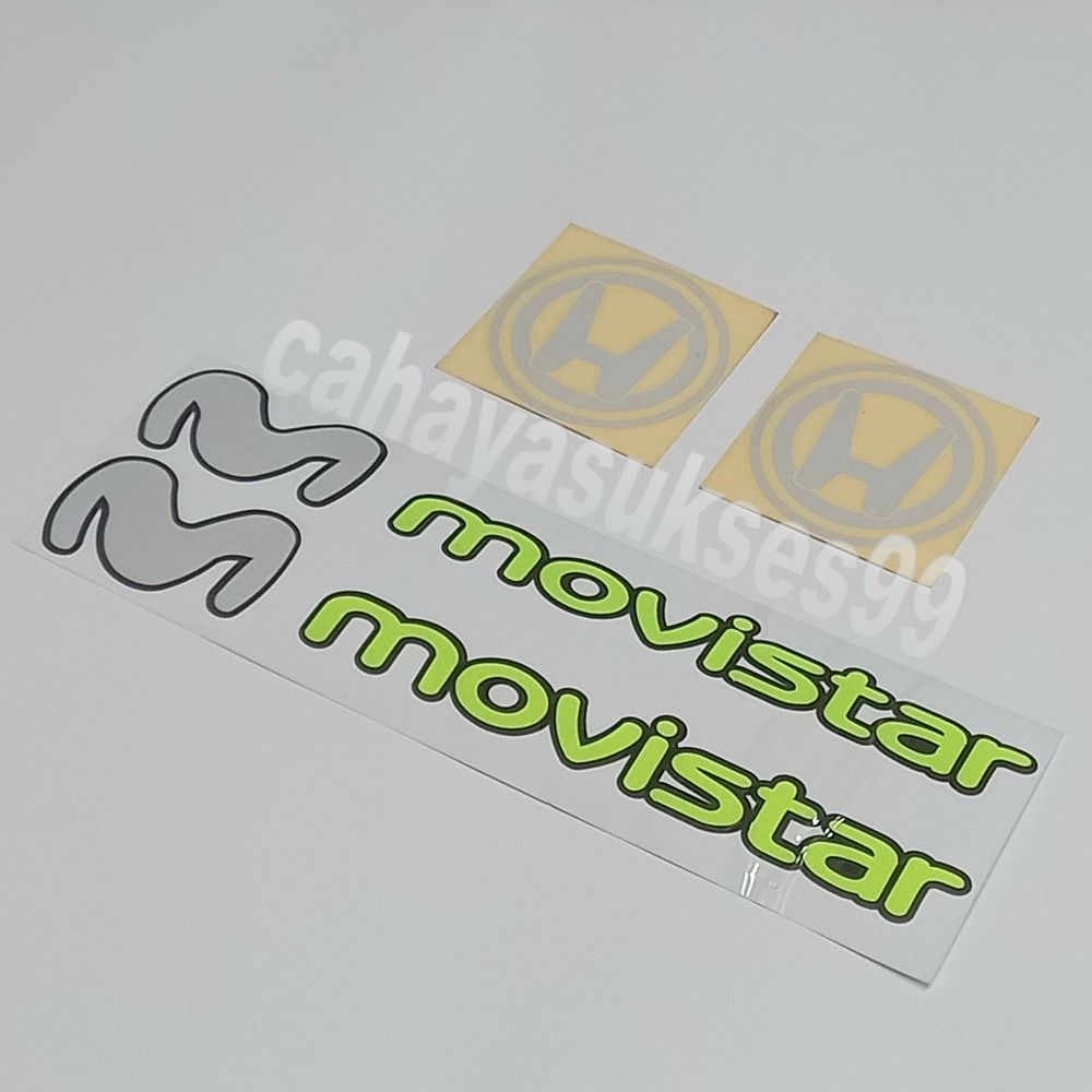 Sticker MOVISTAR Hijau Stabilo 30cm Stiker Tangki Motor HONDA Sticker ...
