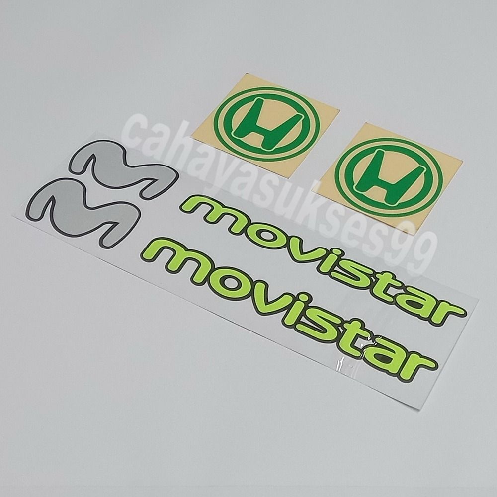 Sticker MOVISTAR Hijau Stabilo 30cm Stiker Tangki Motor HONDA Sticker ...