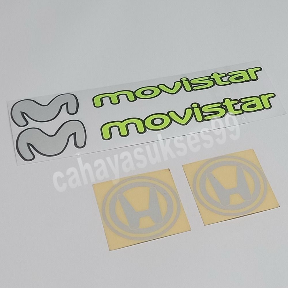 Sticker MOVISTAR Hijau Stabilo 30cm Stiker Tangki Motor HONDA Sticker ...