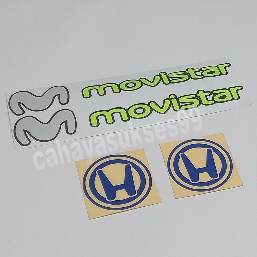 Sticker MOVISTAR Hijau Stabilo 30cm Stiker Tangki Motor HONDA Sticker ...