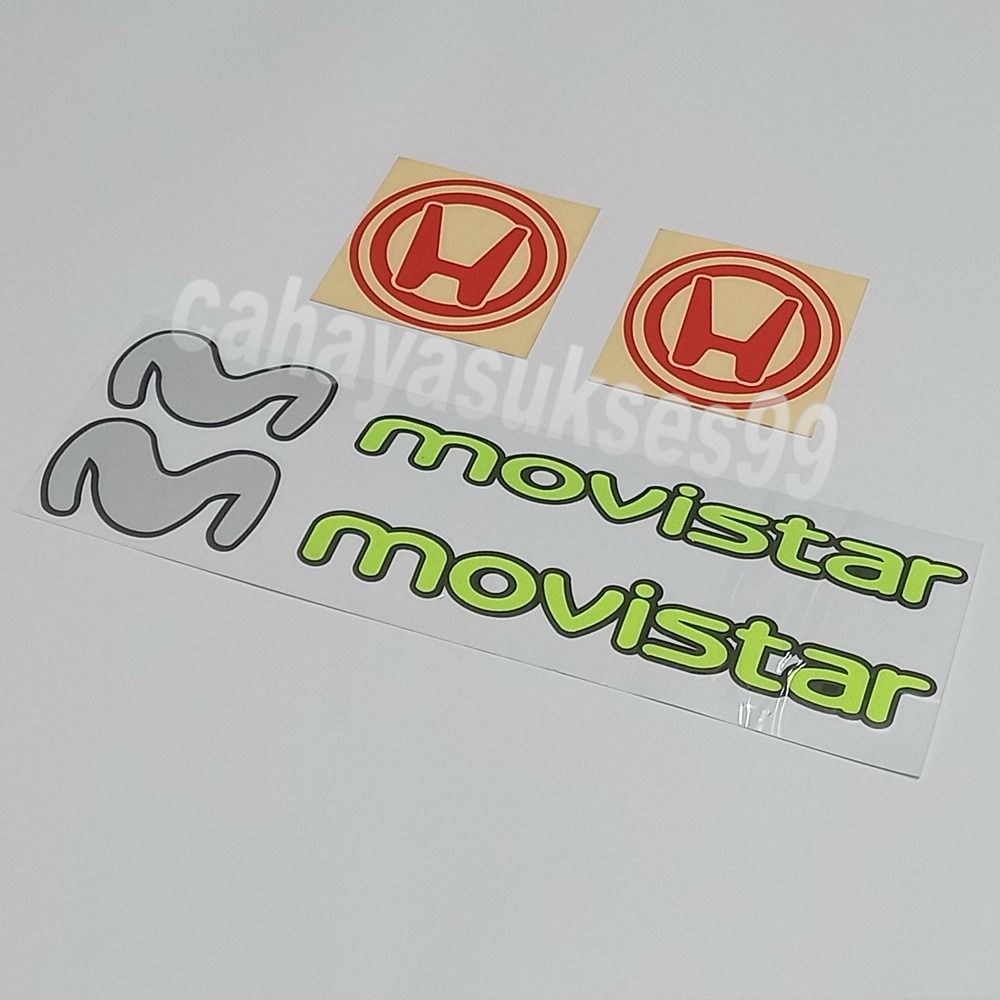 Sticker MOVISTAR Hijau Stabilo 30cm Stiker Tangki Motor HONDA Sticker ...