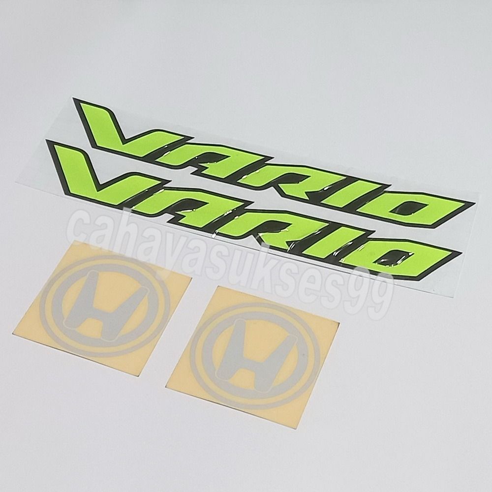Sticker VARIO Hijau Stabilo 30cm Stiker Tangki Motor HONDA MOGE Sticker ...