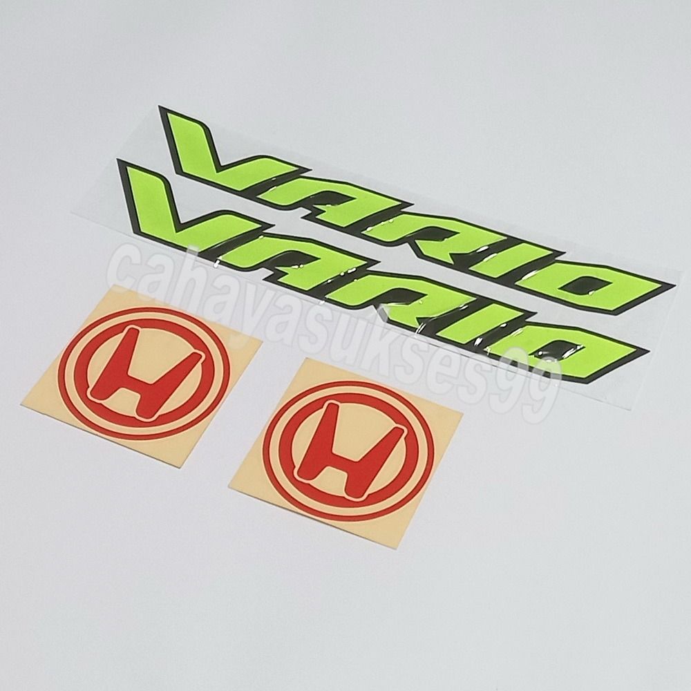 Sticker VARIO Hijau Stabilo 30cm Stiker Tangki Motor HONDA MOGE Sticker ...