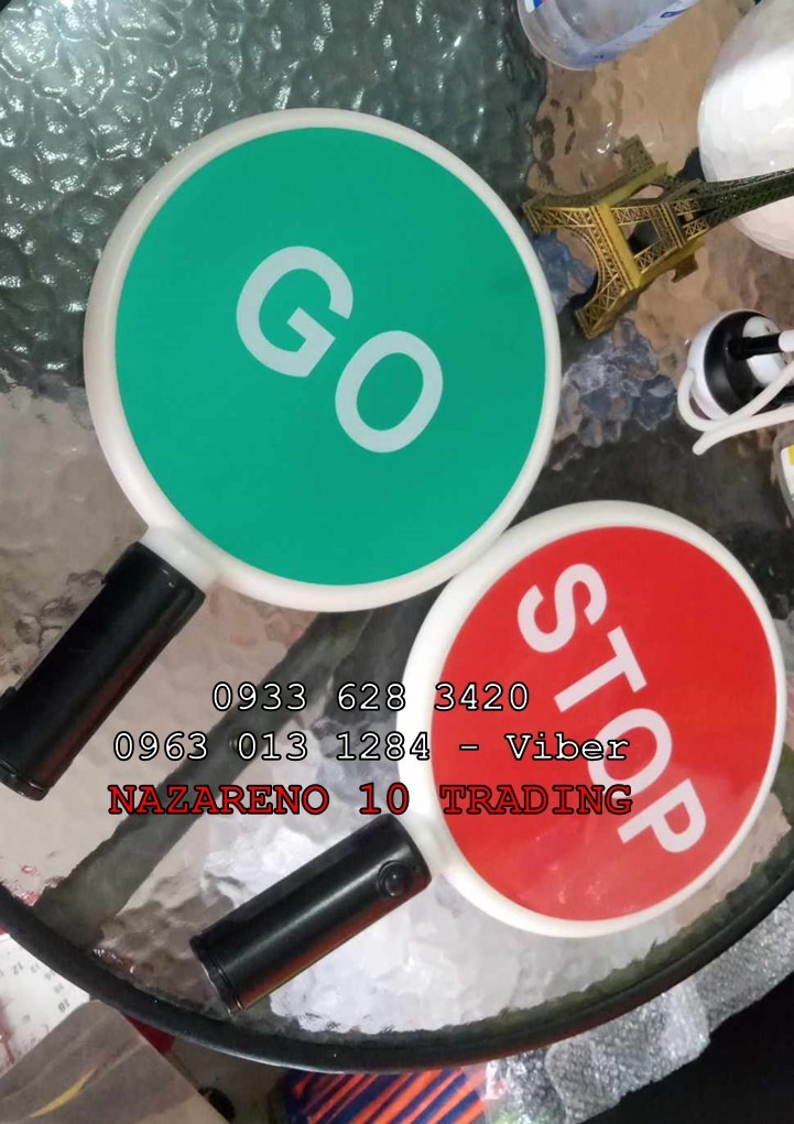Stop and Go Paddle Sign Hand Sign Stop Signs Traffic REVERSIBLE ...