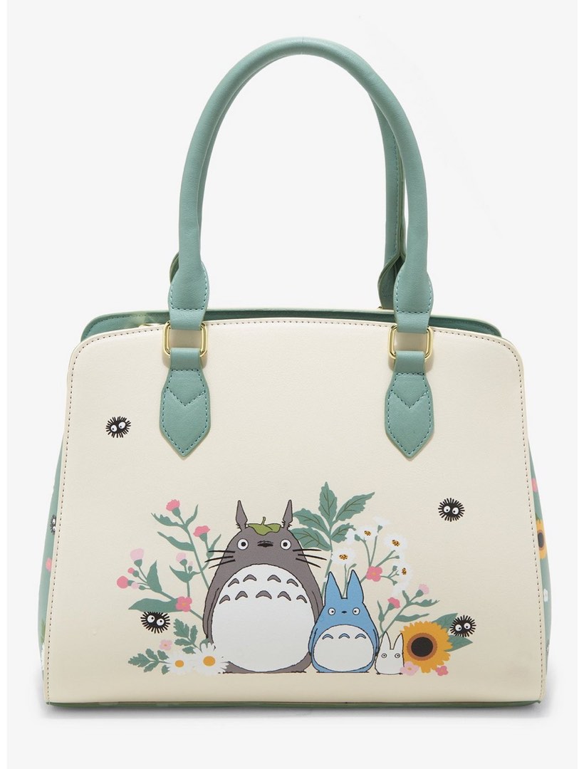 Studio Ghibli My Neighbor Totoro Sage Green Floral Satchel Bag, Women's ...