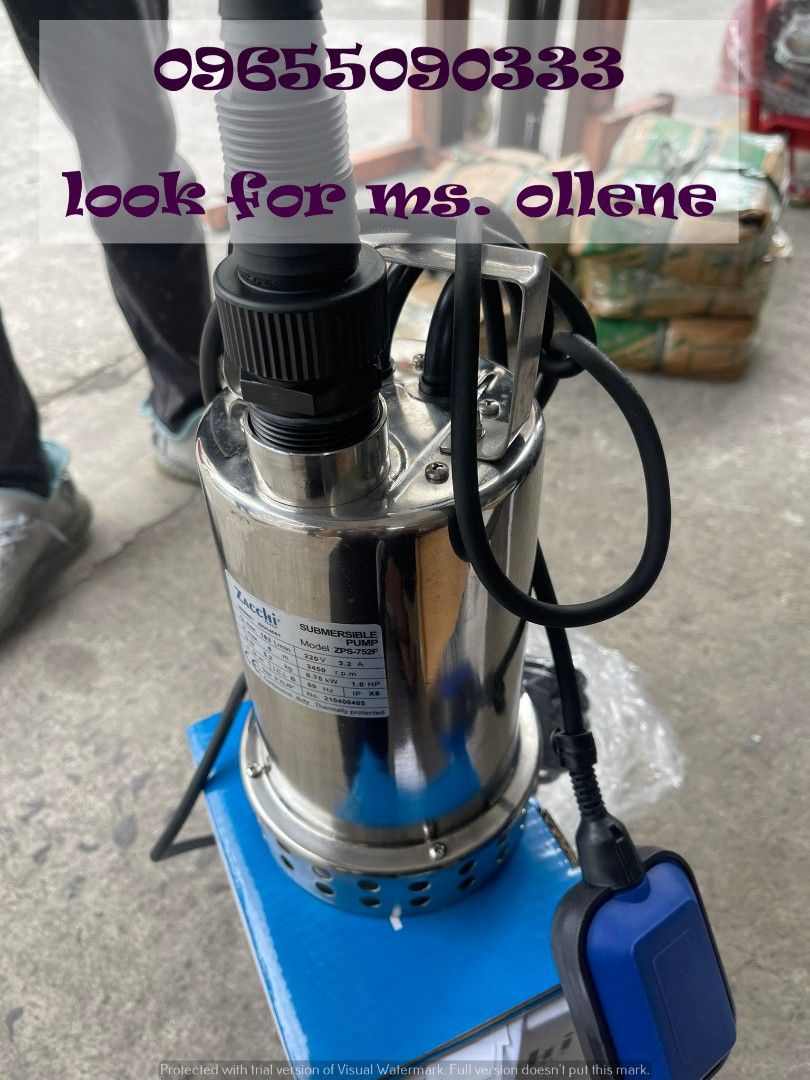 Submersible pump zacchi, Commercial & Industrial, Construction Tools ...