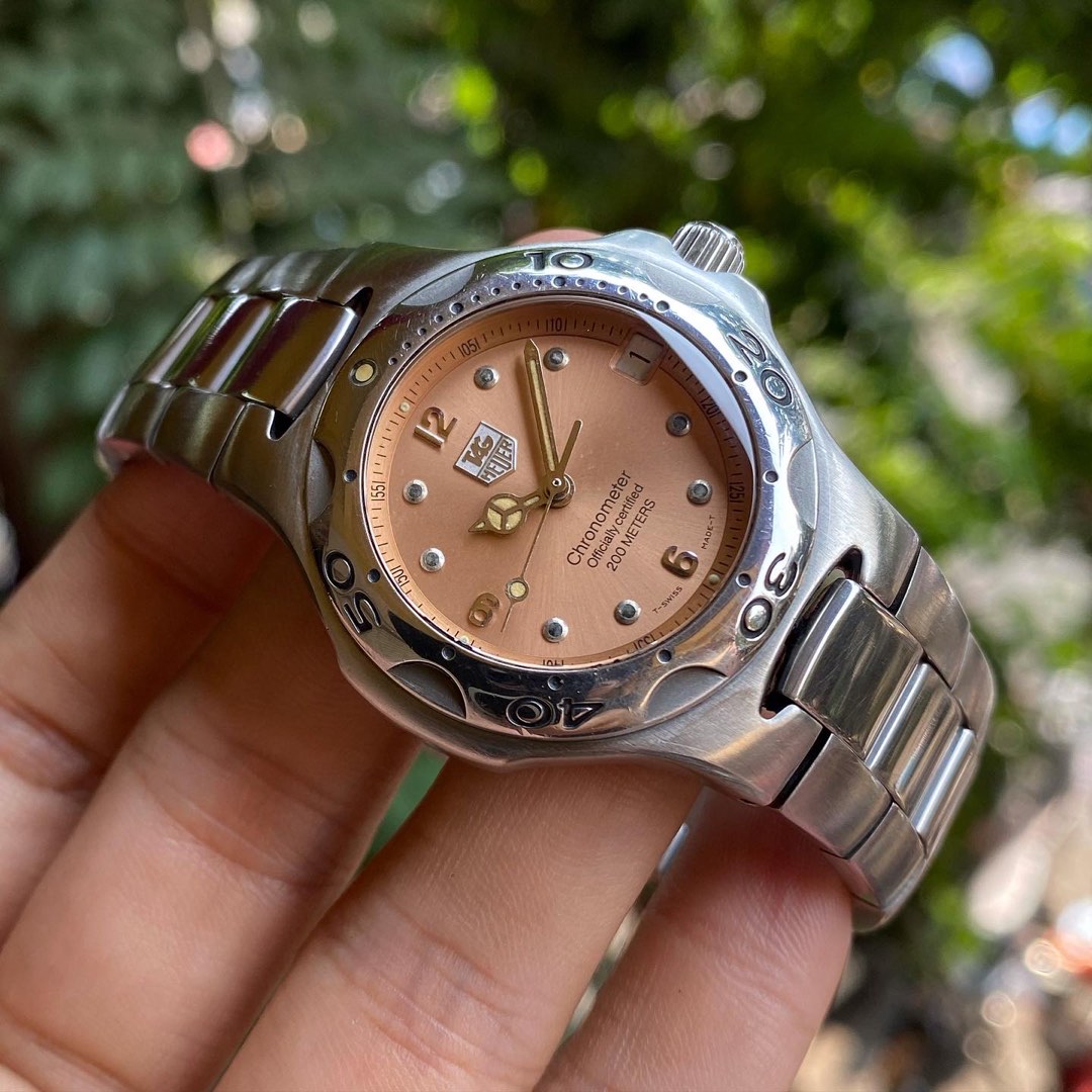 Tag Heuer Kirium Salmon Dial WL 5214 Automatic 34mm, Fesyen Pria, Jam ...