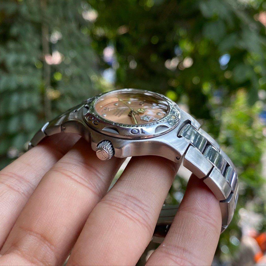 Tag Heuer Kirium Salmon Dial WL 5214 Automatic 34mm, Fesyen Pria, Jam ...