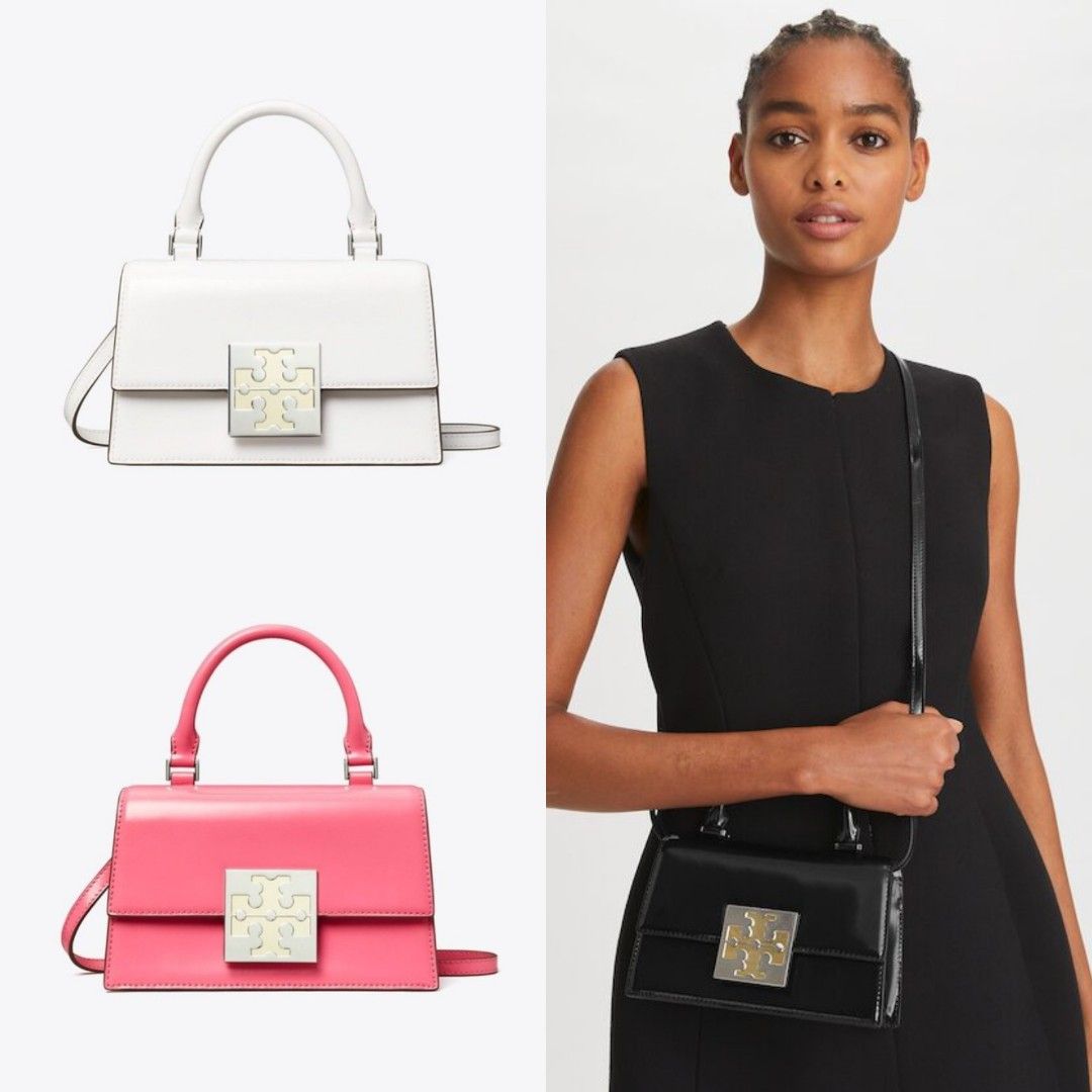 Tas T Burch Bon Spazzolato Handle Bag Wanita, Barang Mewah, Tas ...