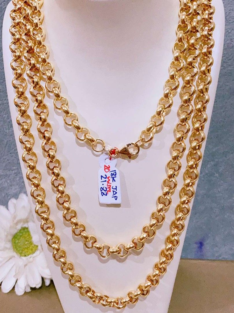 Tauco chain necklace 18k gold, Women's Fashion, Jewelry & Organizers ...