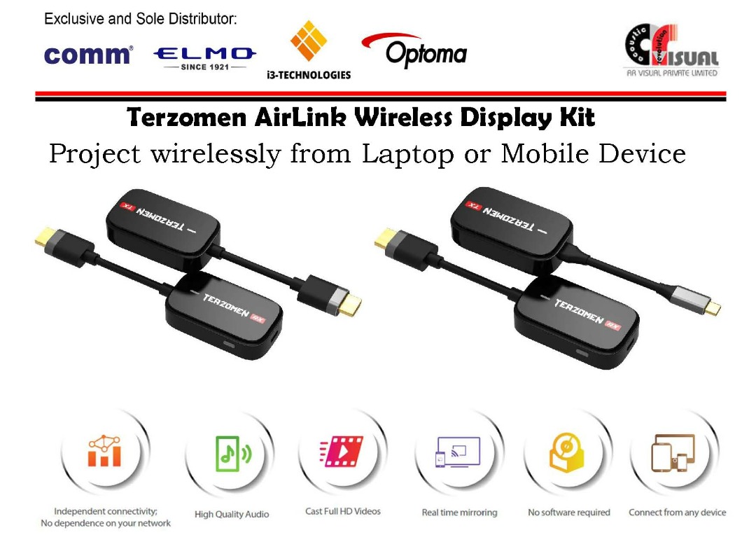 Terzomen AirLink Wireless Display Kit, TV & Home Appliances, TV ...