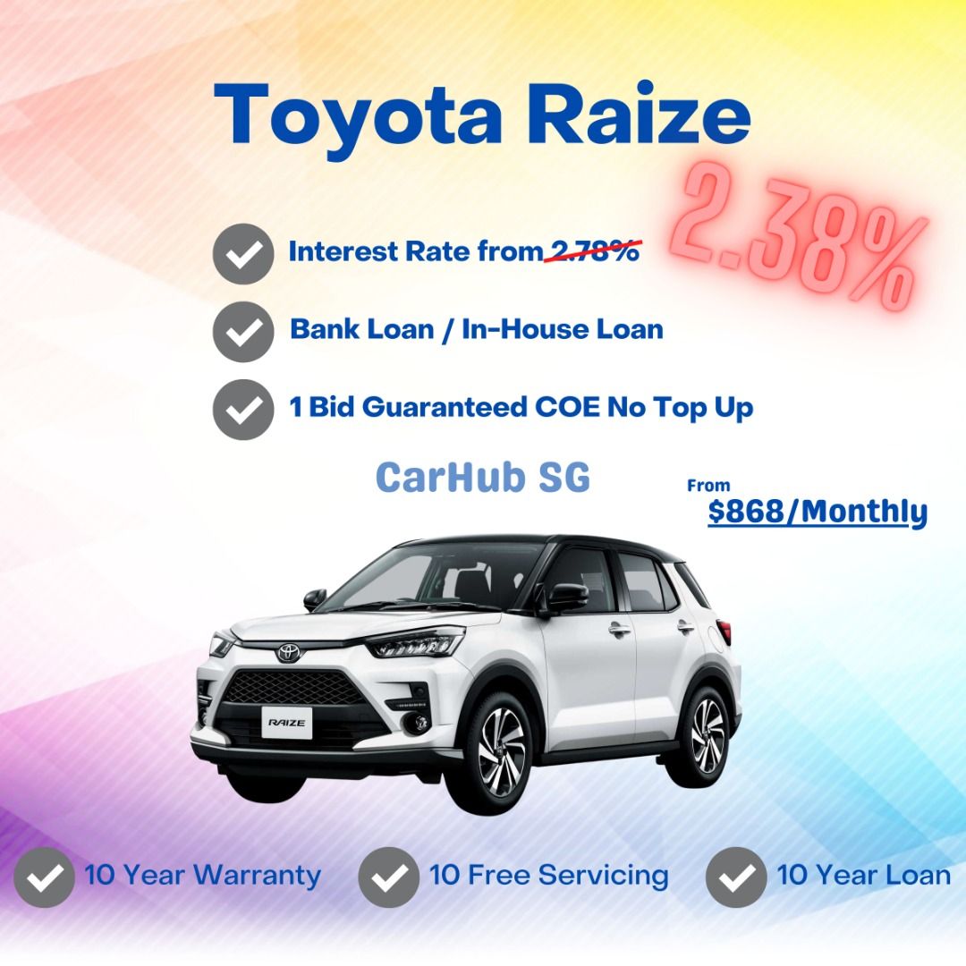 Toyota Raize 1.0 Auto, Cars, Used Cars on Carousell