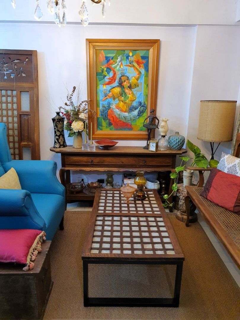 Beautiful old capiz window coffee table made from the window of an old ...