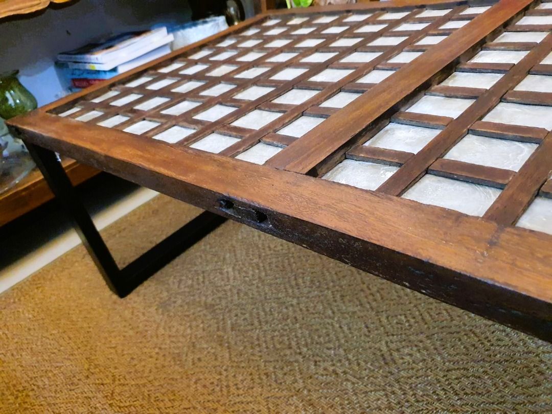 Beautiful old capiz window coffee table made from the window of an old ...