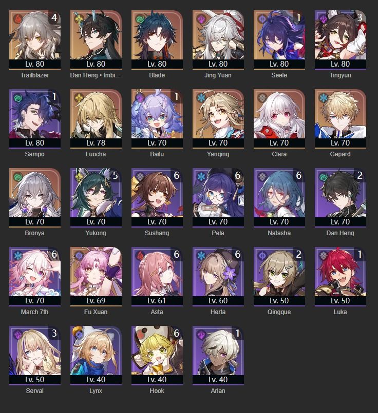(UPDATED!) Honkai star rail hsr CRACKED TB69 STACKED account, Video Gaming, Video Games, Others ...
