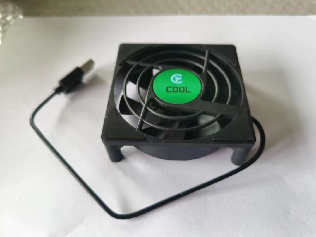 USB Router Cooling Fan Base Support Set-top Android Box Light Optical ...