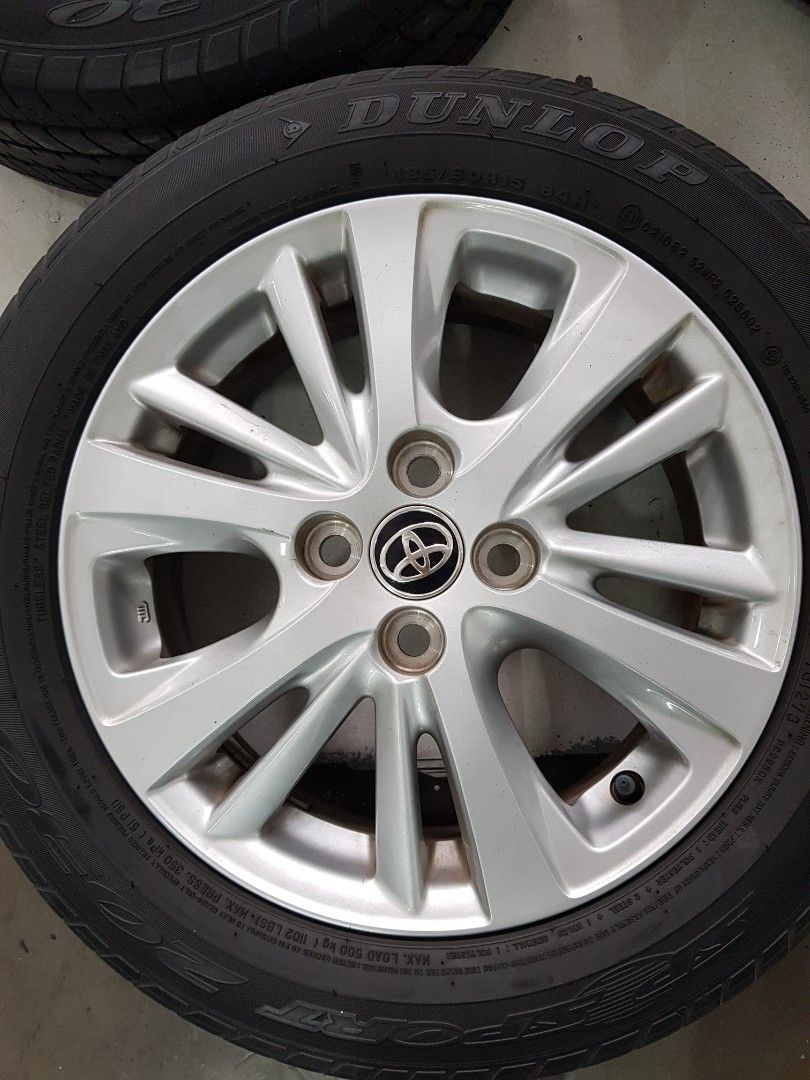 Used 15" Original Toyota Vios 4/100 Rims Only, Car Accessories, Tyres ...