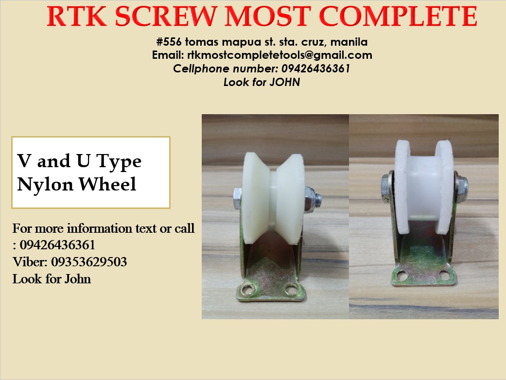 V and U Type Nylon Wheel 60mm, Commercial & Industrial, Construction ...