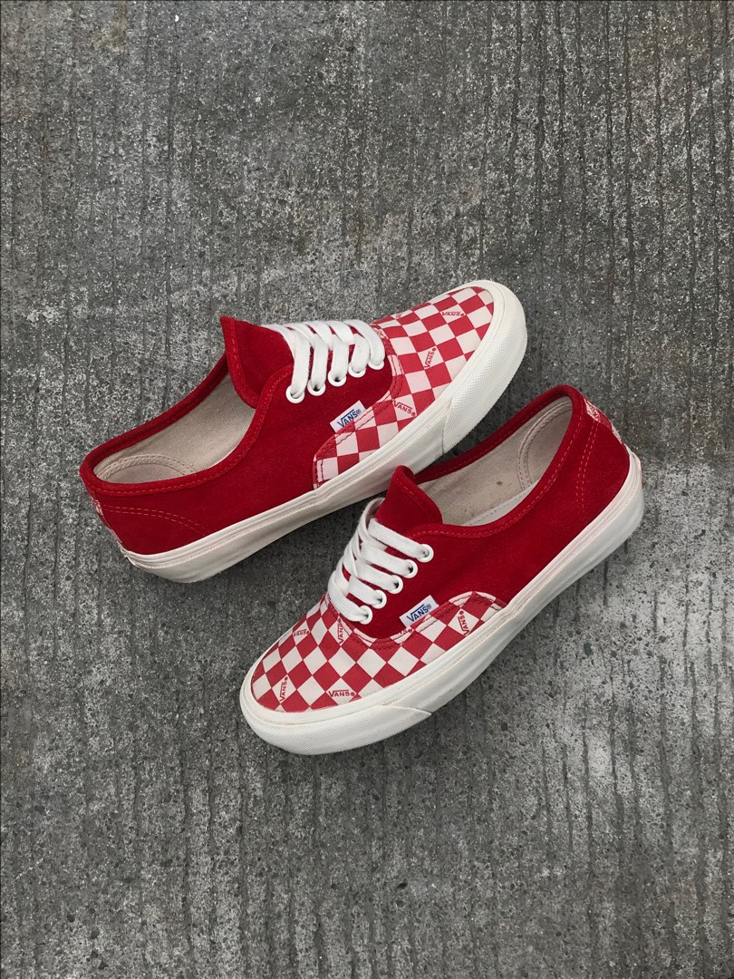 Vans Vault Og Authentic Lx Red Suede, Women's Fashion, Footwear ...
