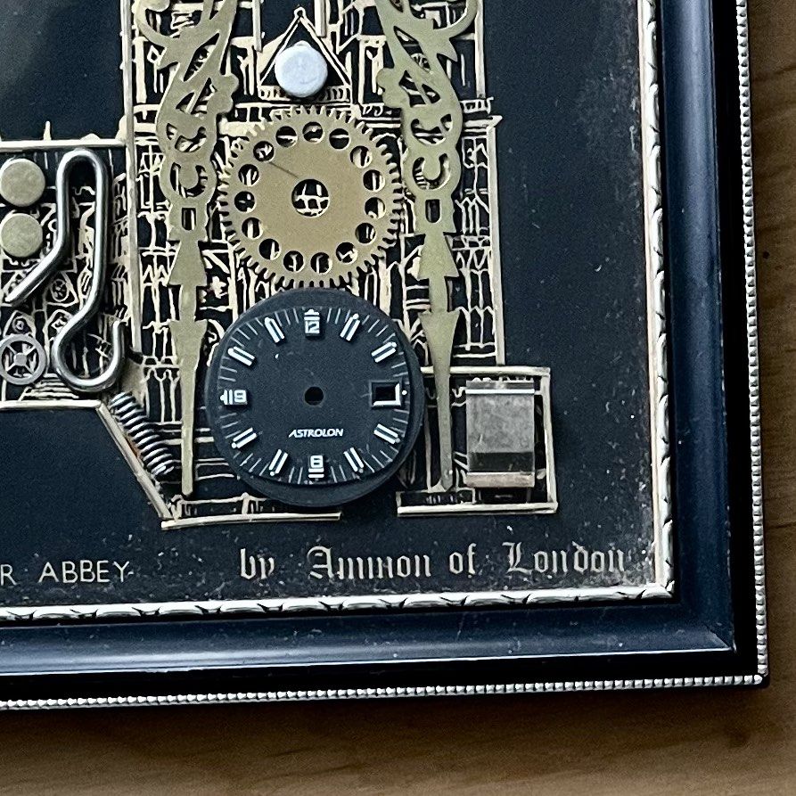 Vintage Ammon of London Westminster Abbey framed picture using clock ...