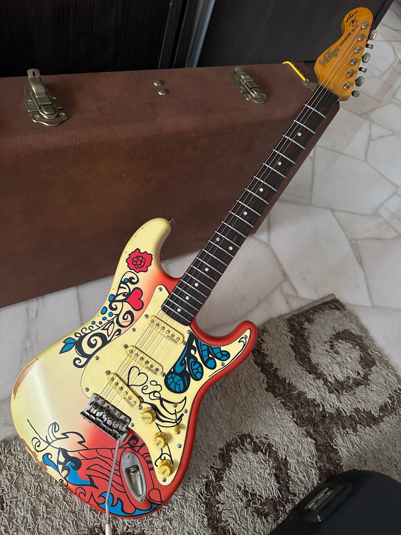 Vintage signature series relic V6 'Jimi Hendrix monterey Summer of love ...