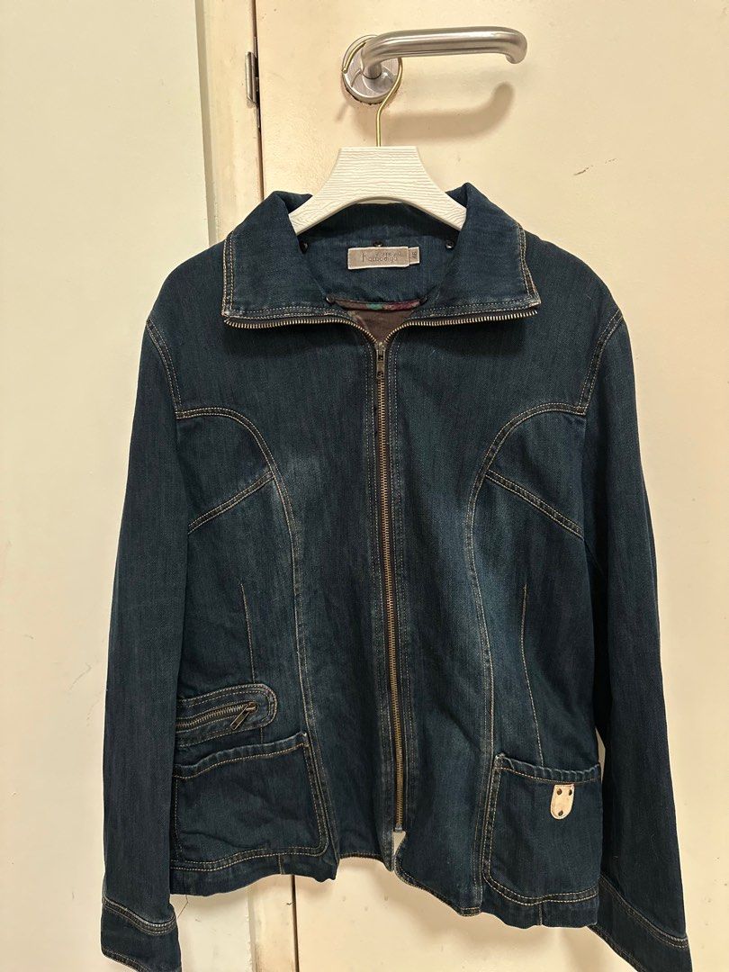 vintage y2k denim jacket, Women's Fashion, Coats, Jackets and Outerwear ...
