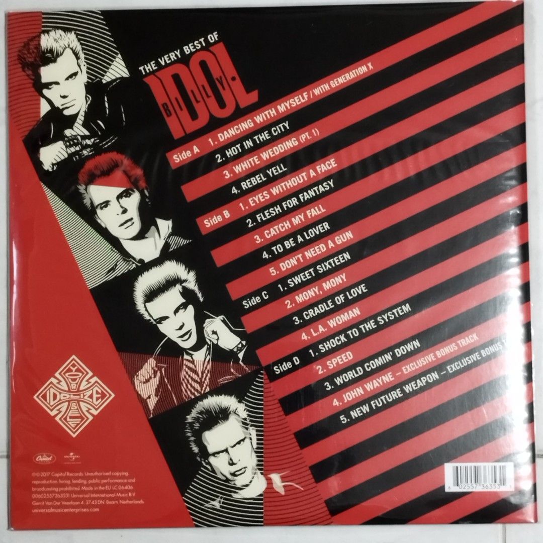 Vinyl 2LP : Billy Idol ~ Idolize Yourself, The Very Best Of, Hobbies ...