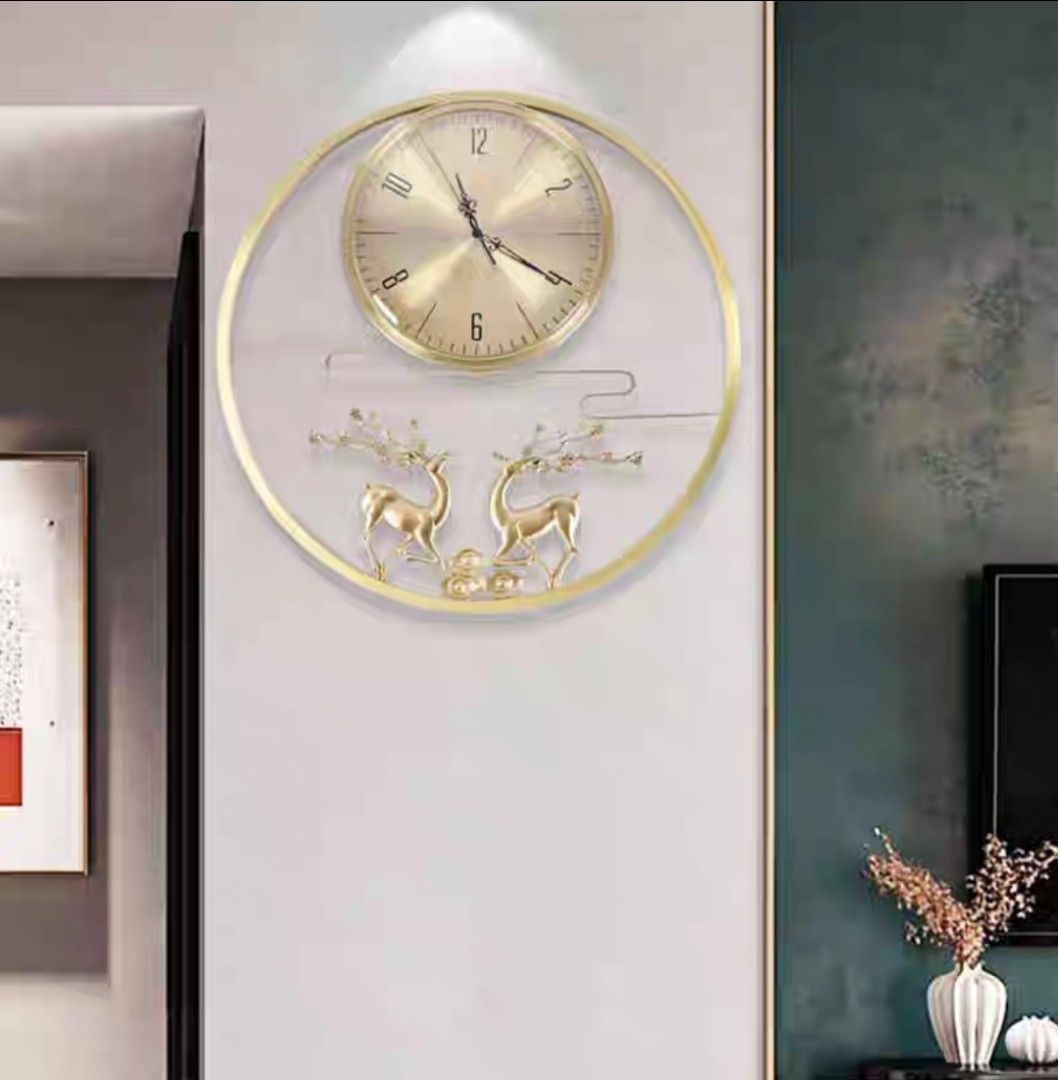 Clock(Fengshui designer wall clock), Furniture & Home Living, Home ...