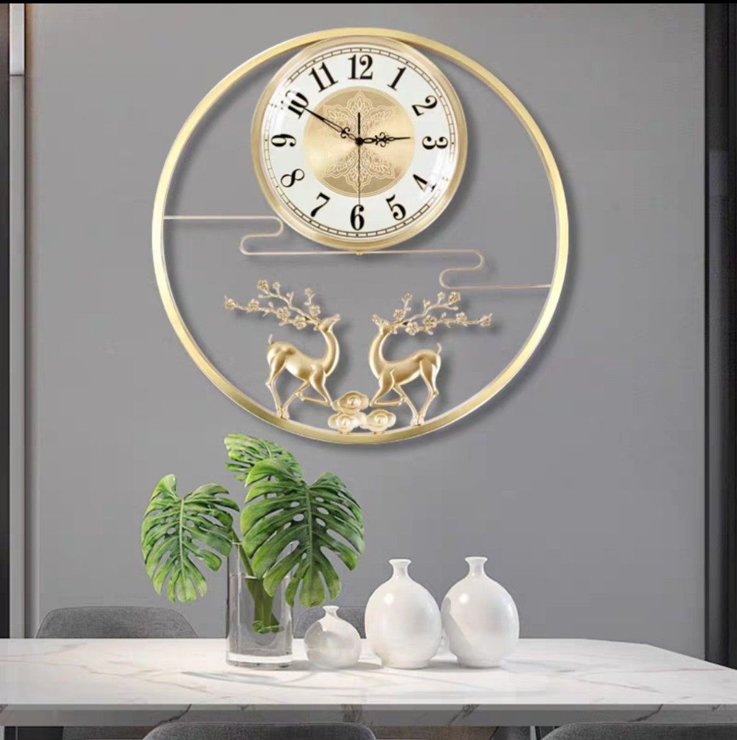 Clock(Fengshui designer wall clock), Furniture & Home Living, Home ...