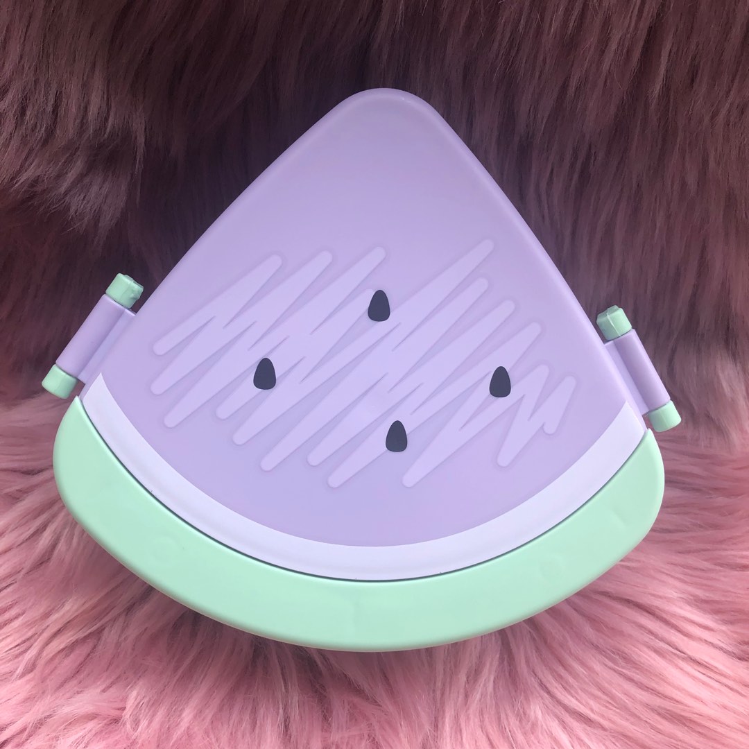Watermelon Shaped Bento Lunch Box w/ Cutlery Set, Furniture & Home ...