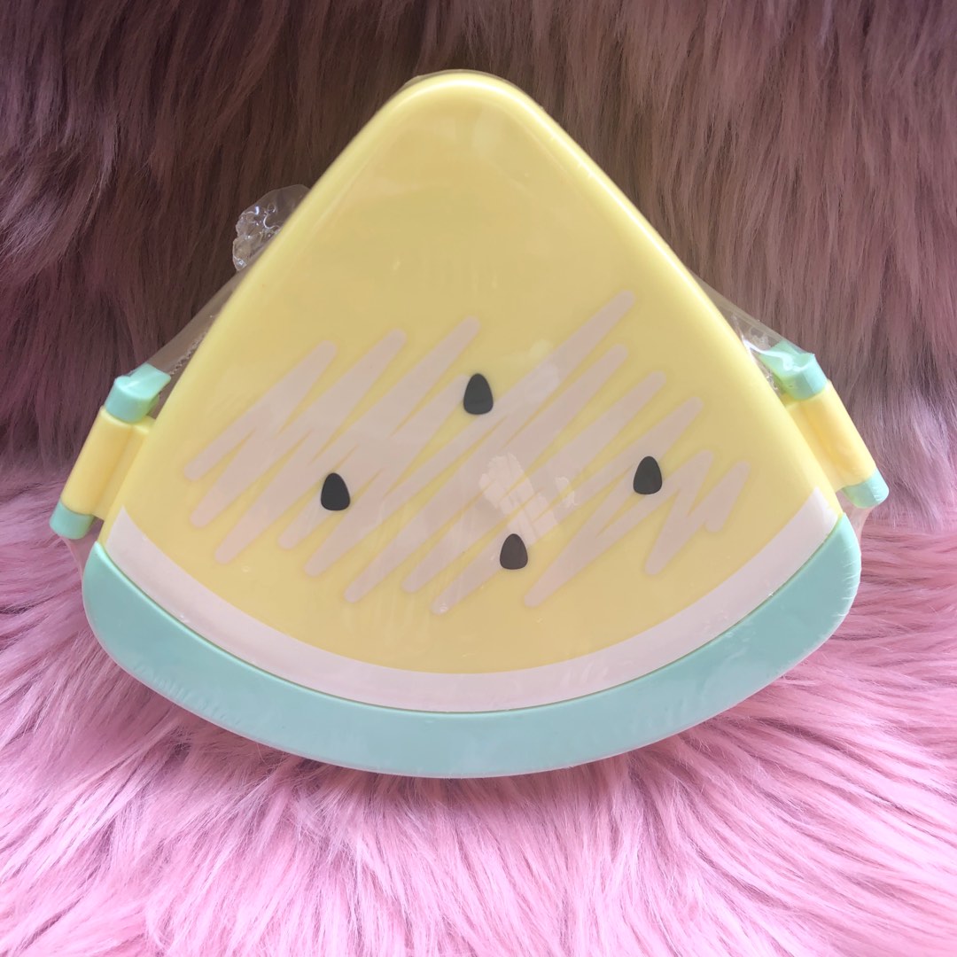 Watermelon Shaped Bento Lunch Box w/ Cutlery Set, Furniture & Home ...