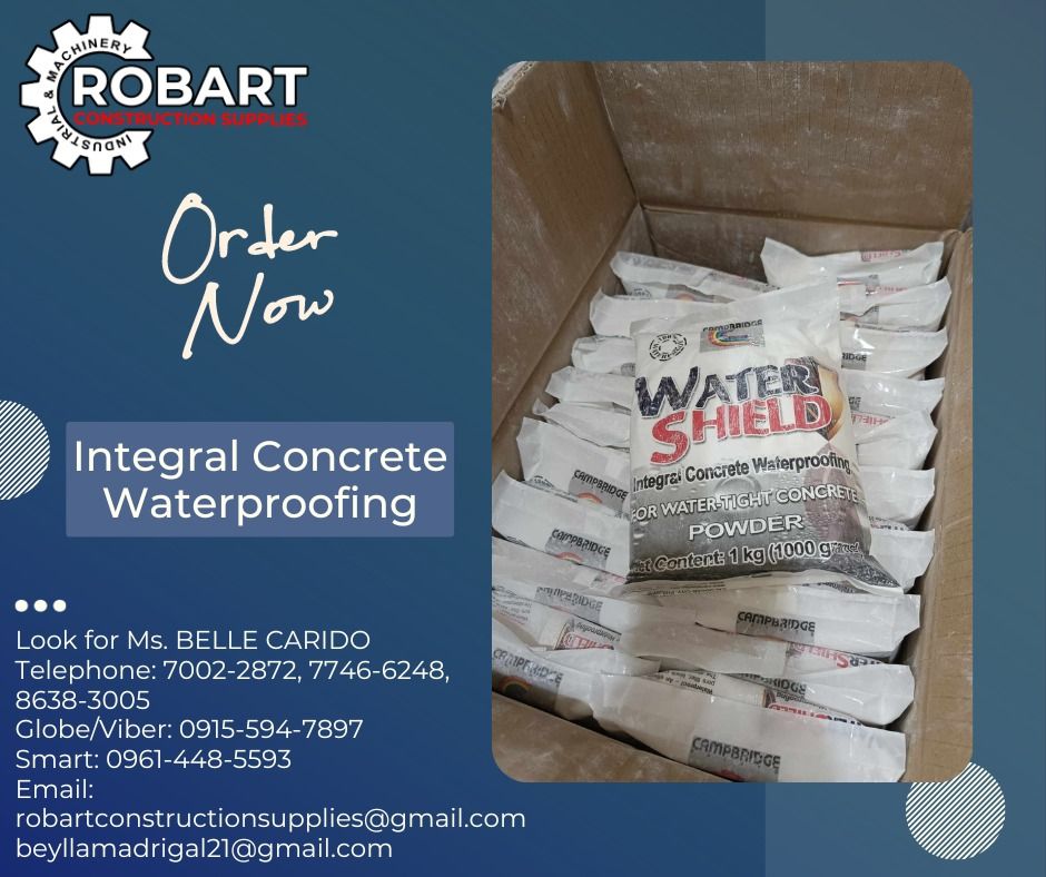 Watershield Integral Concrete Waterproofing, Commercial & Industrial, Construction Tools ...