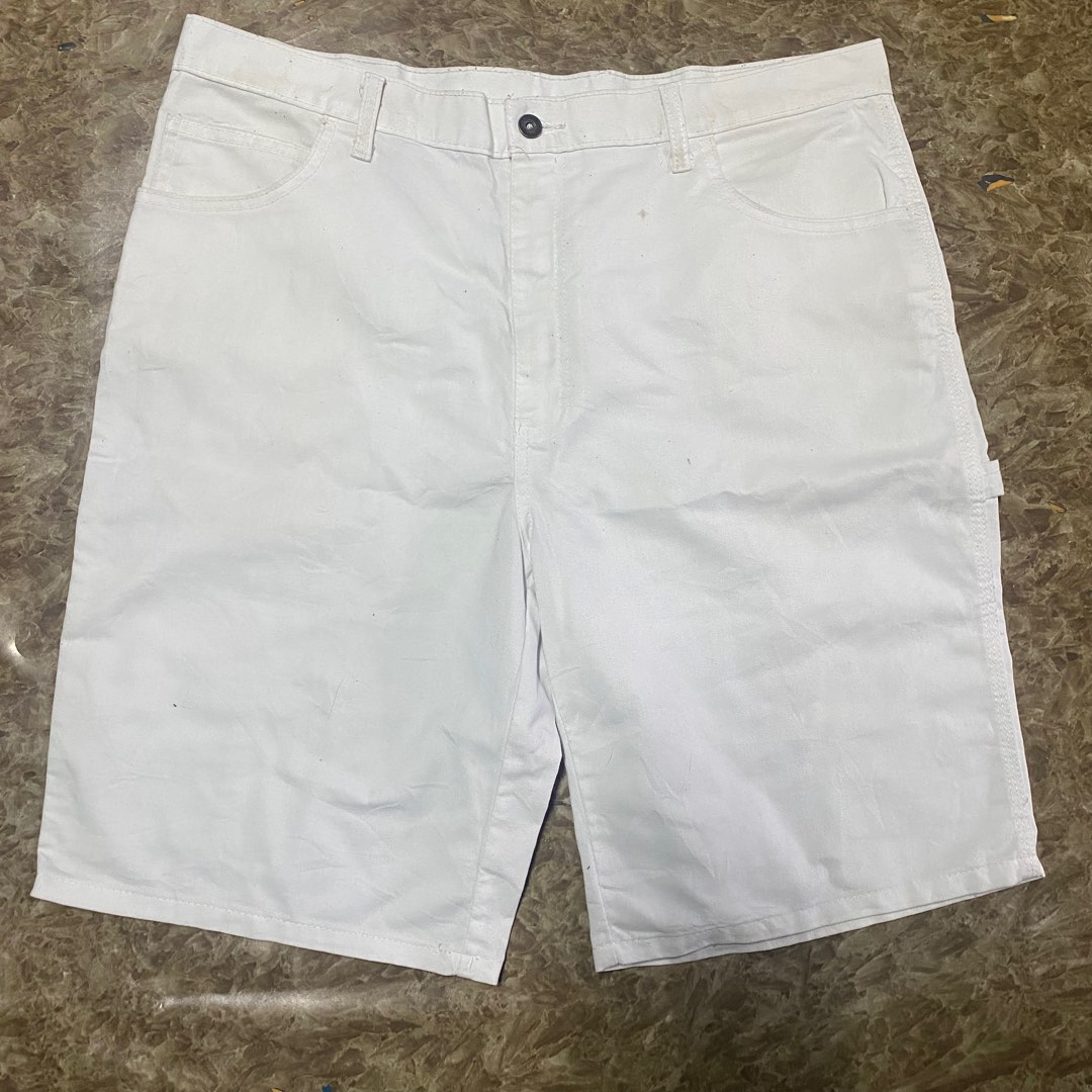 White Dickies Genuine Carpenter Short, Men's Fashion, Bottoms, Shorts ...