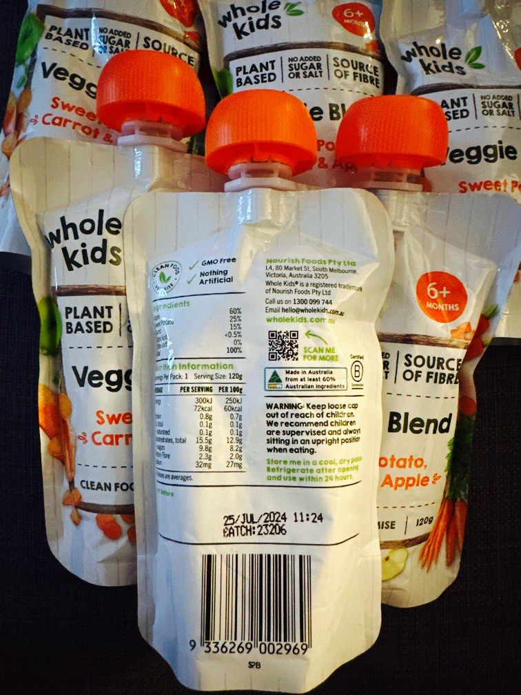 whole kids Veggie Blend Puree, Babies & Kids, Nursing & Feeding ...