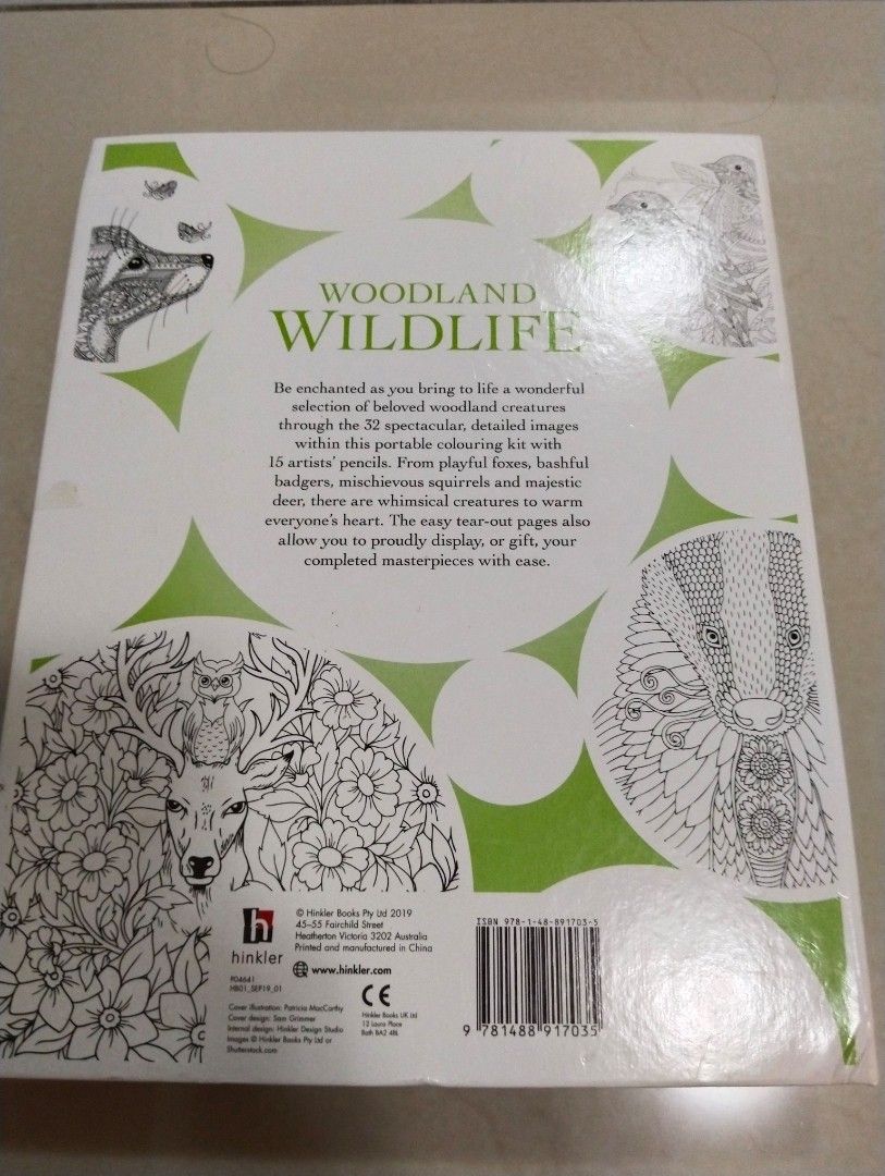 Woodland Wildlife Coloring Kit, Hinkler, Hobbies & Toys, Stationery ...