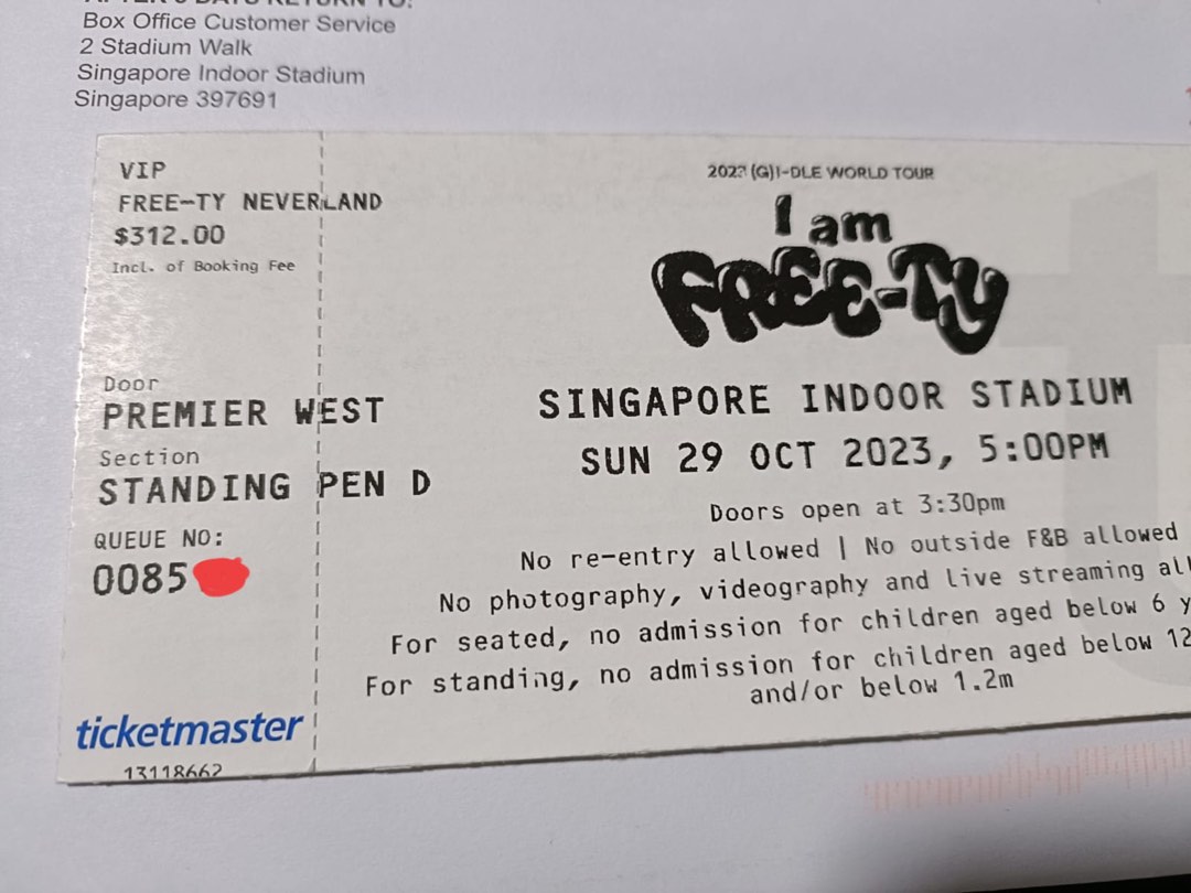 WTS (G)i-dle VIP Pen D Neverland Package Concert Ticket, Tickets ...