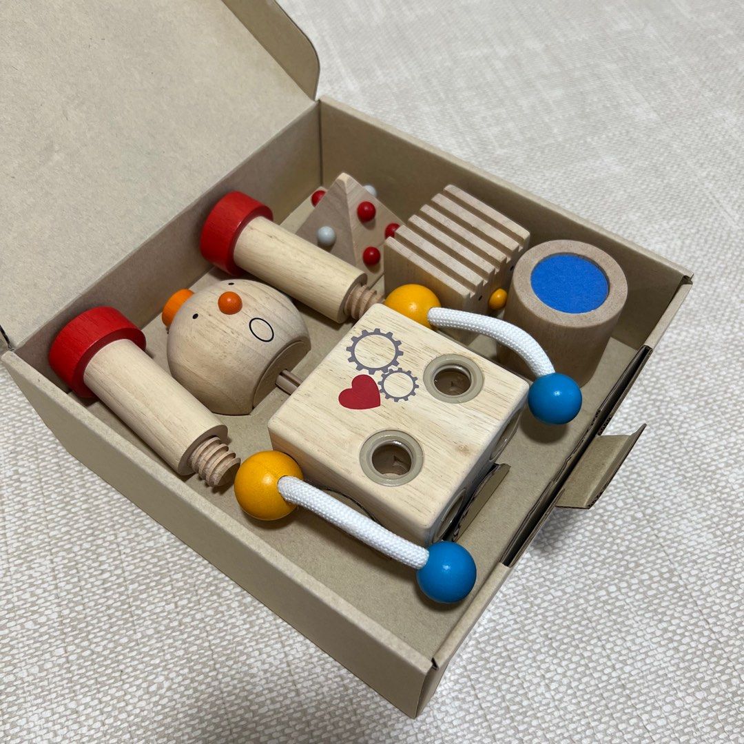 x1 Plan Toys Build a Robot Motor Skills Screw Toy, Hobbies & Toys, Toys ...