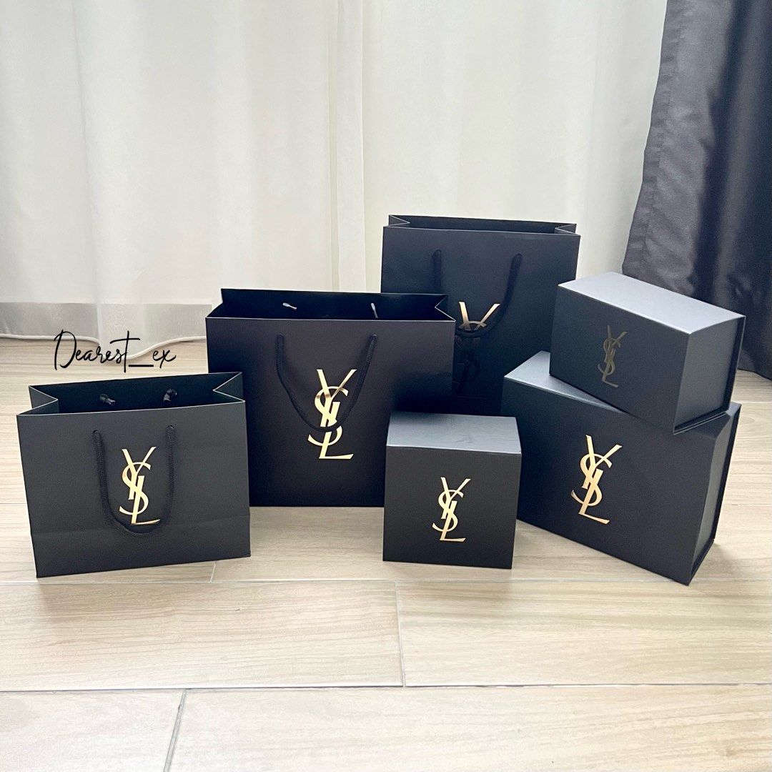 YSL Classic Black Paper Bag & Gift Box (From RM10), Women's Fashion ...