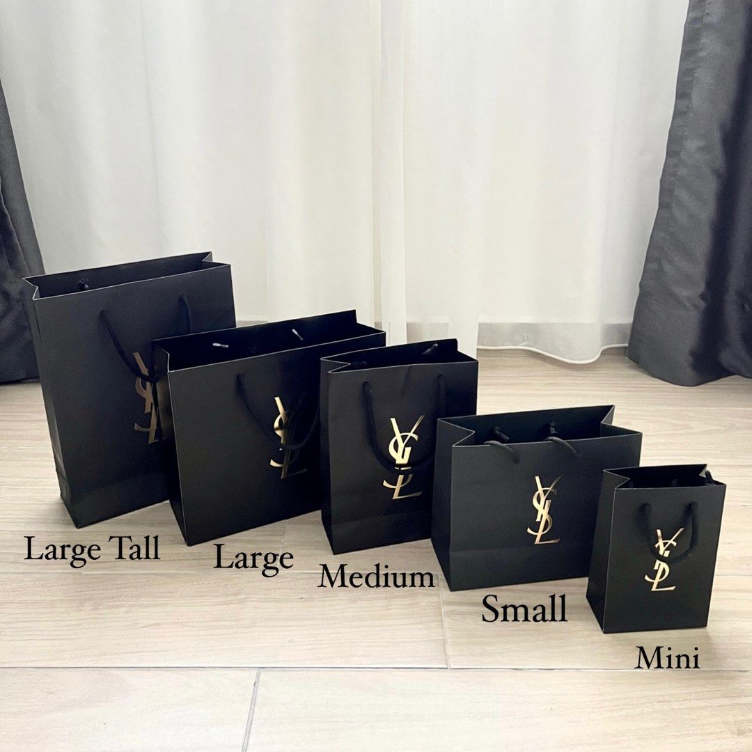 YSL Classic Black Paper Bag & Gift Box (From RM10), Women's Fashion ...