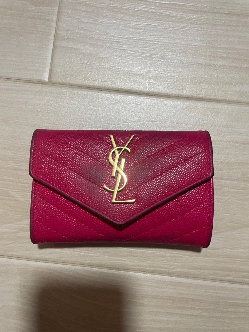 YSL pink cardholder wallet, Women's Fashion, Bags & Wallets, Wallets ...