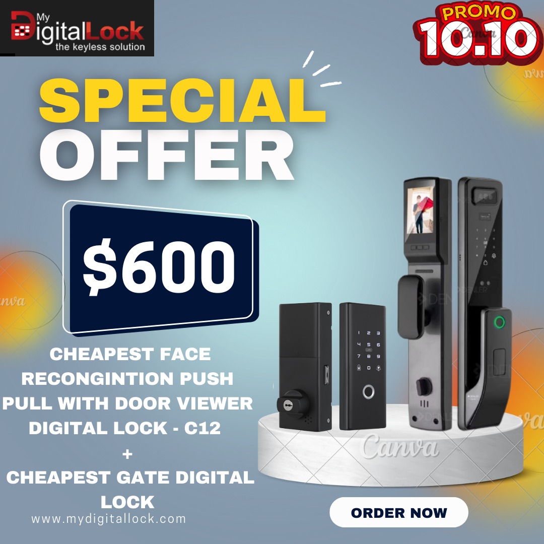 (10/10 PROMO) F11 FACE & CAMERA DOOR DIGITAL LOCK + CHEAPEST GATE ...