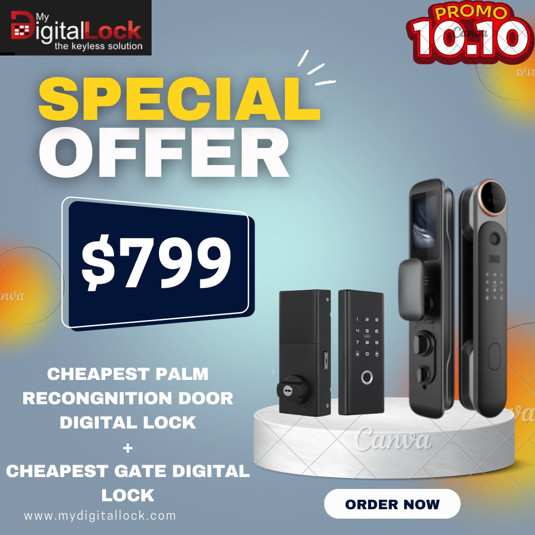 (10/10 PROMO) LUXIS NIXA PALM SCANNER DOOR DIGITAL LOCK + CHEAPEST GATE ...