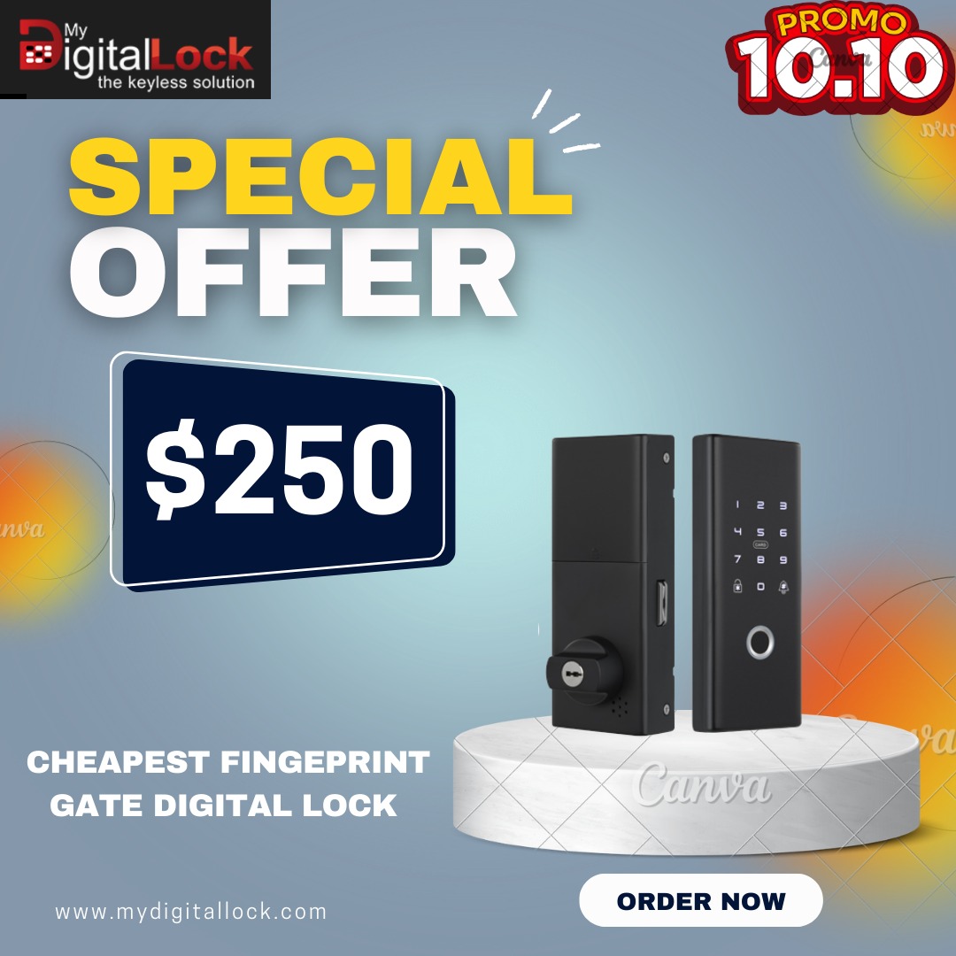 (10/10 PROMO) MDL DUAL FINGERPRINT GATE DIGITAL LOCK AT $250 HP ...