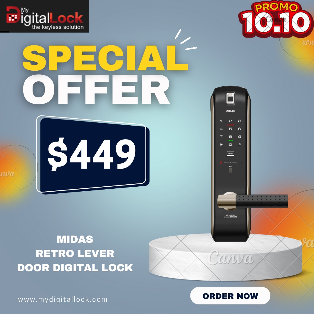 (10/10 PROMO) MIDAS RETRO LEVER DOOR DIGITAL LOCK AT $449 HP 92220659 ...