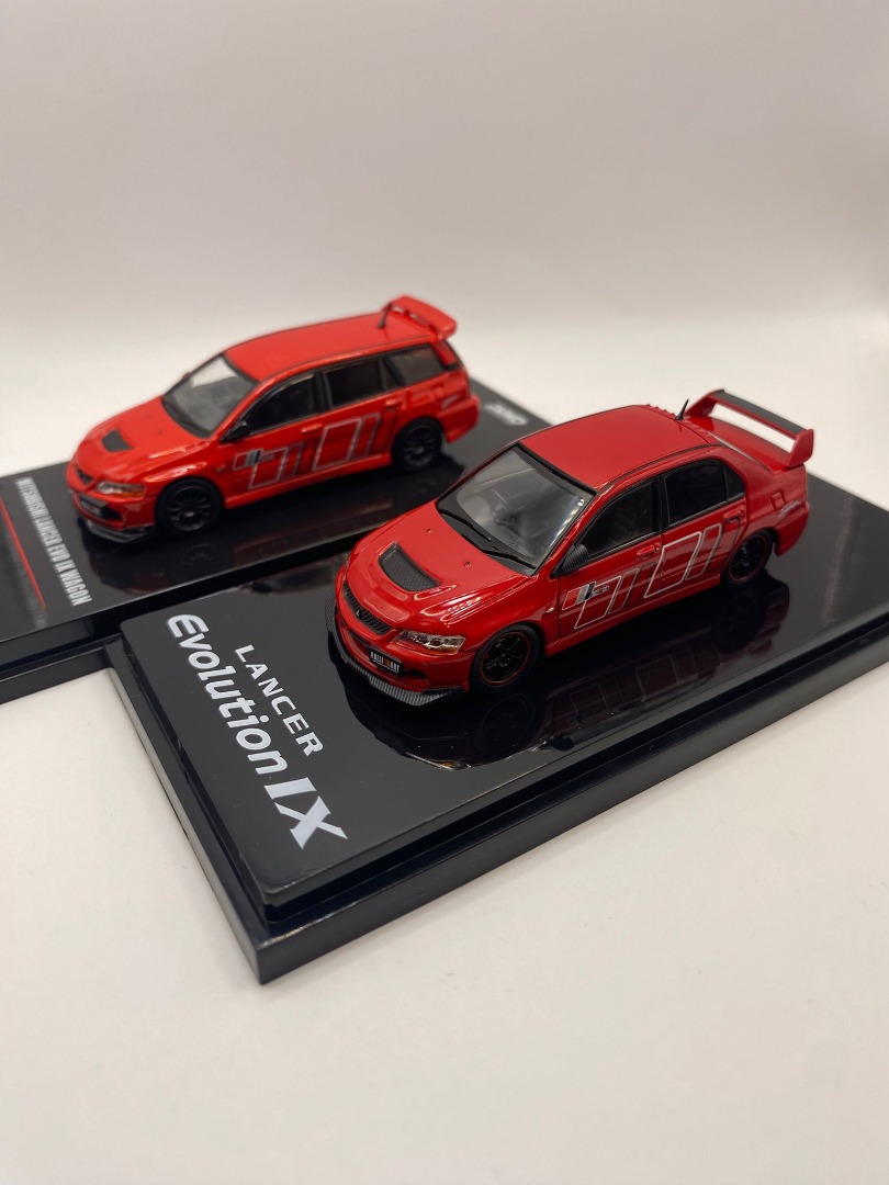 1:64 Mitsubishi Lancer Evolution 9 IX RALLIART Red Sedan / Wagon ...