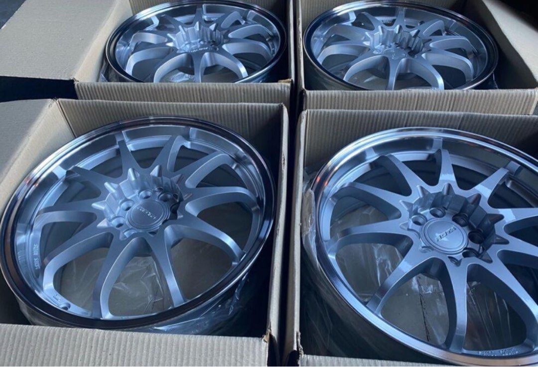 17” Rota Fighter 10 Silver Mags 4Holes pcd 108-100 Brandnew, Car Parts ...