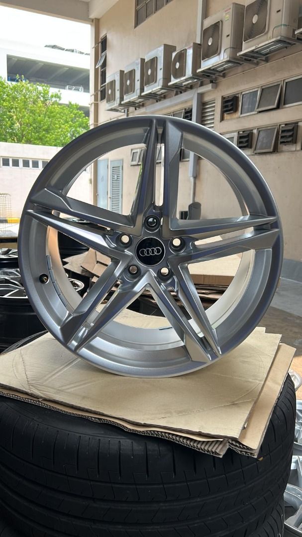 18" Audi Original rims, Car Accessories, Tyres & Rims on Carousell