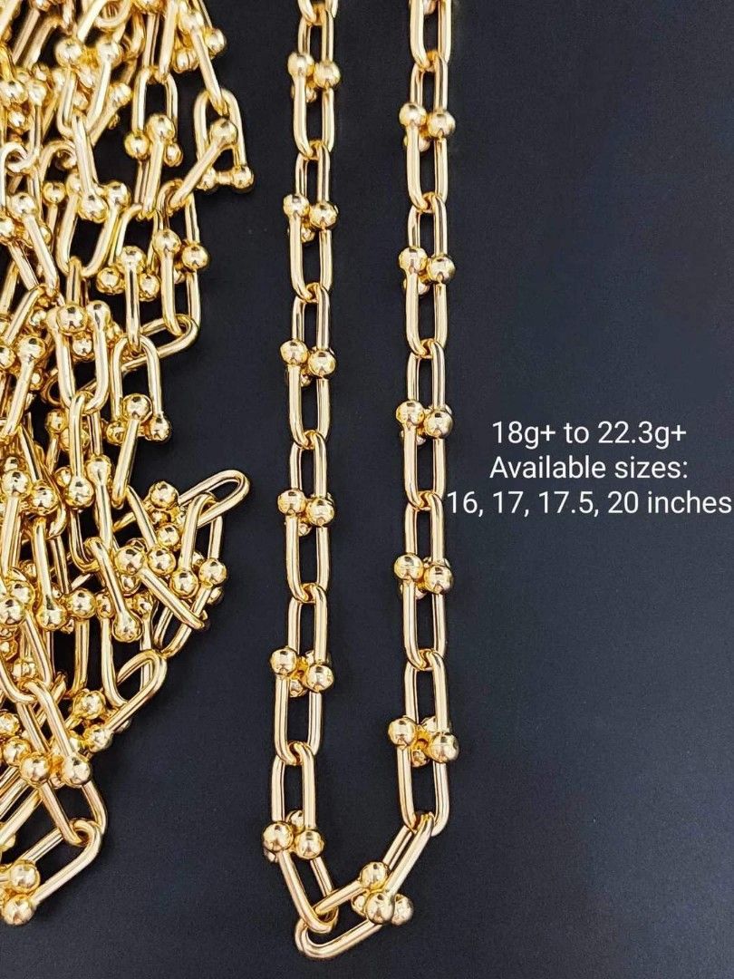 18k TIFFANY & CO HARDWARE GOLD NECKLACE, Women's Fashion, Jewelry ...