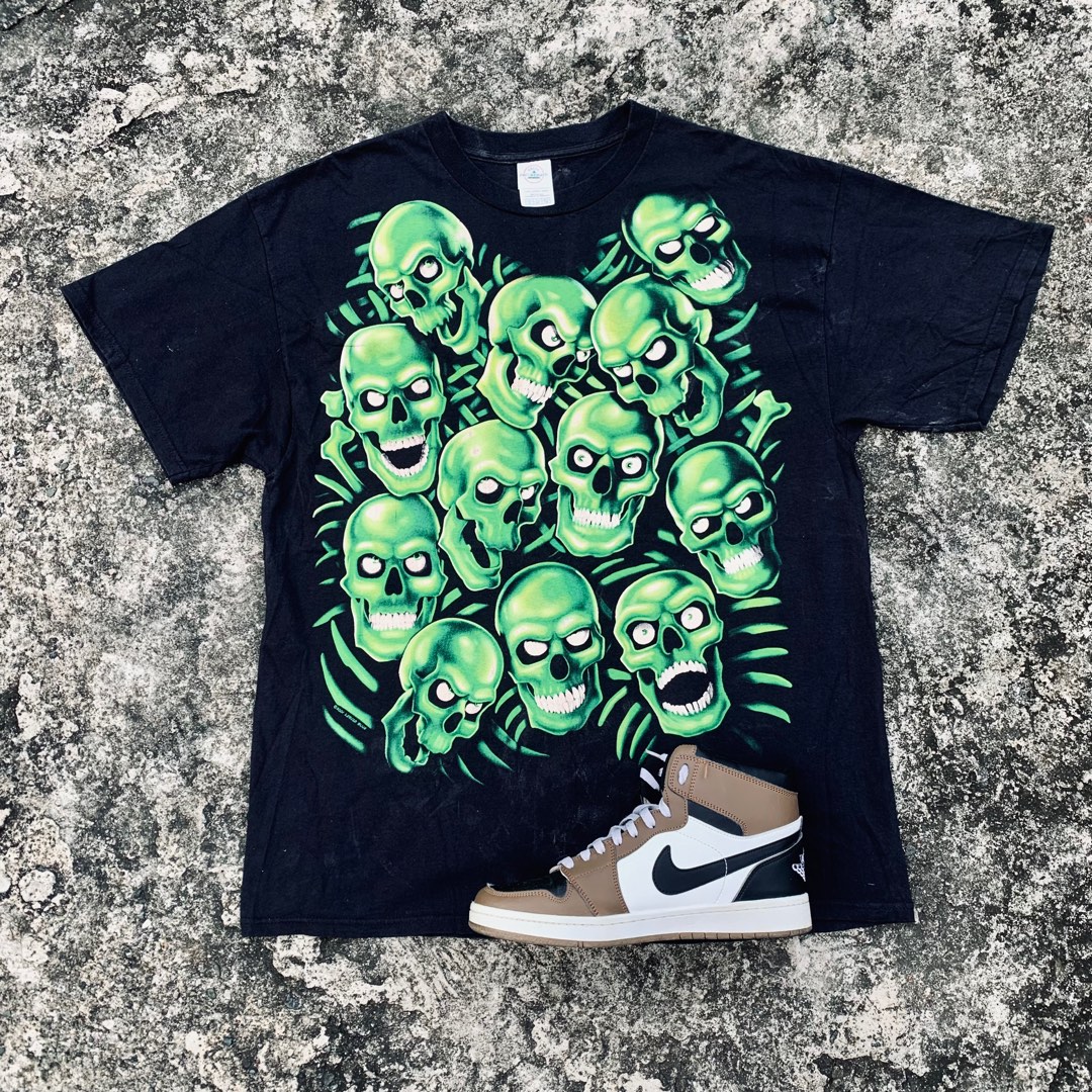 2001 Liquid Blue Skull Pile, Men's Fashion, Tops & Sets, Tshirts & Polo Shirts on Carousell