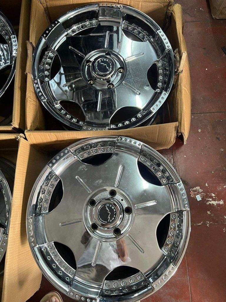 20” MTT Racing chrome mags 5Holes pcd 139 fit Jimny, Car Parts ...